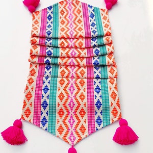 Multicolored Table Runner/thanksgiving Table Runner/ Bohemian Tassel ...