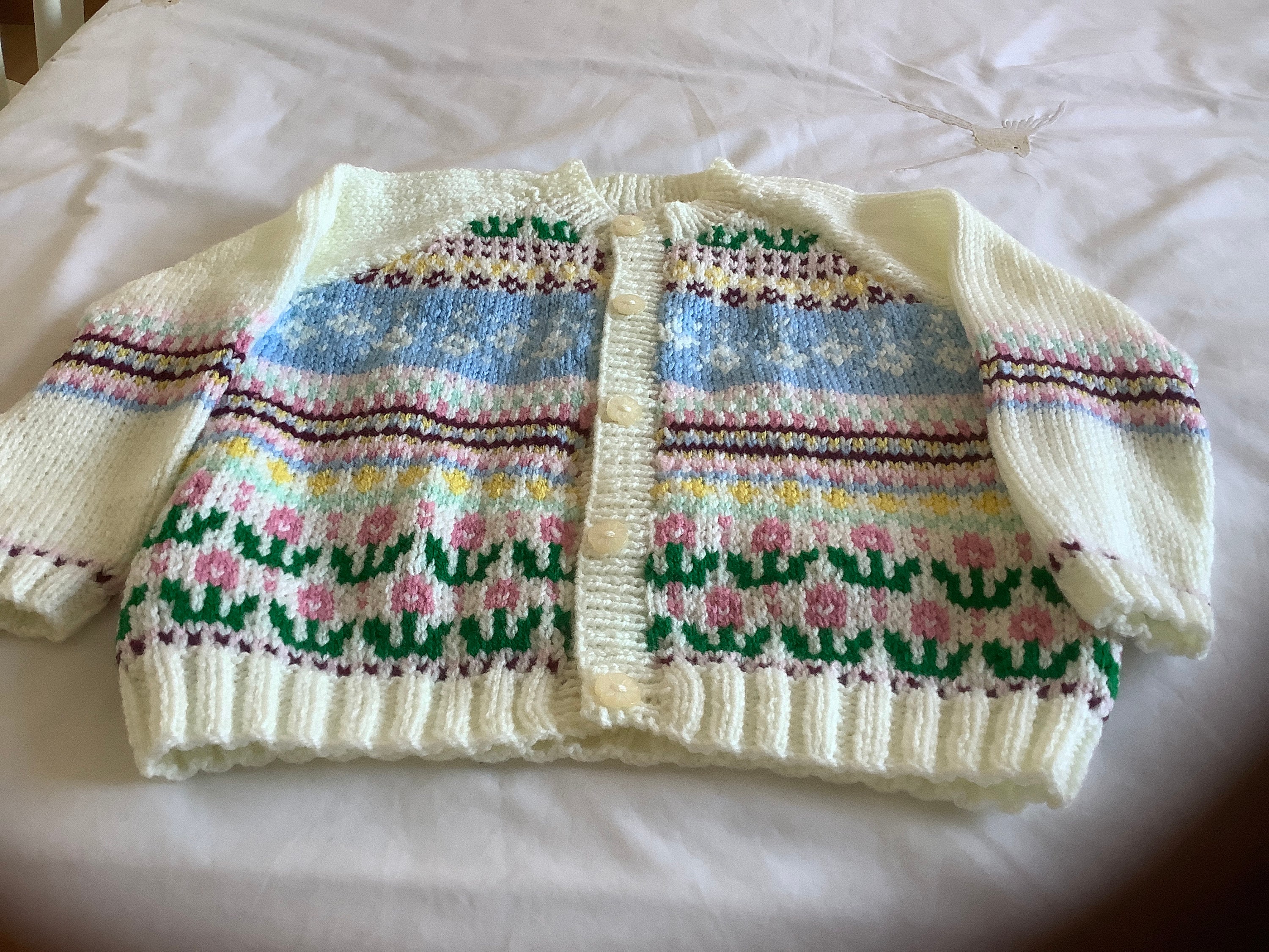 Floral Fair Isle Jacket - Etsy
