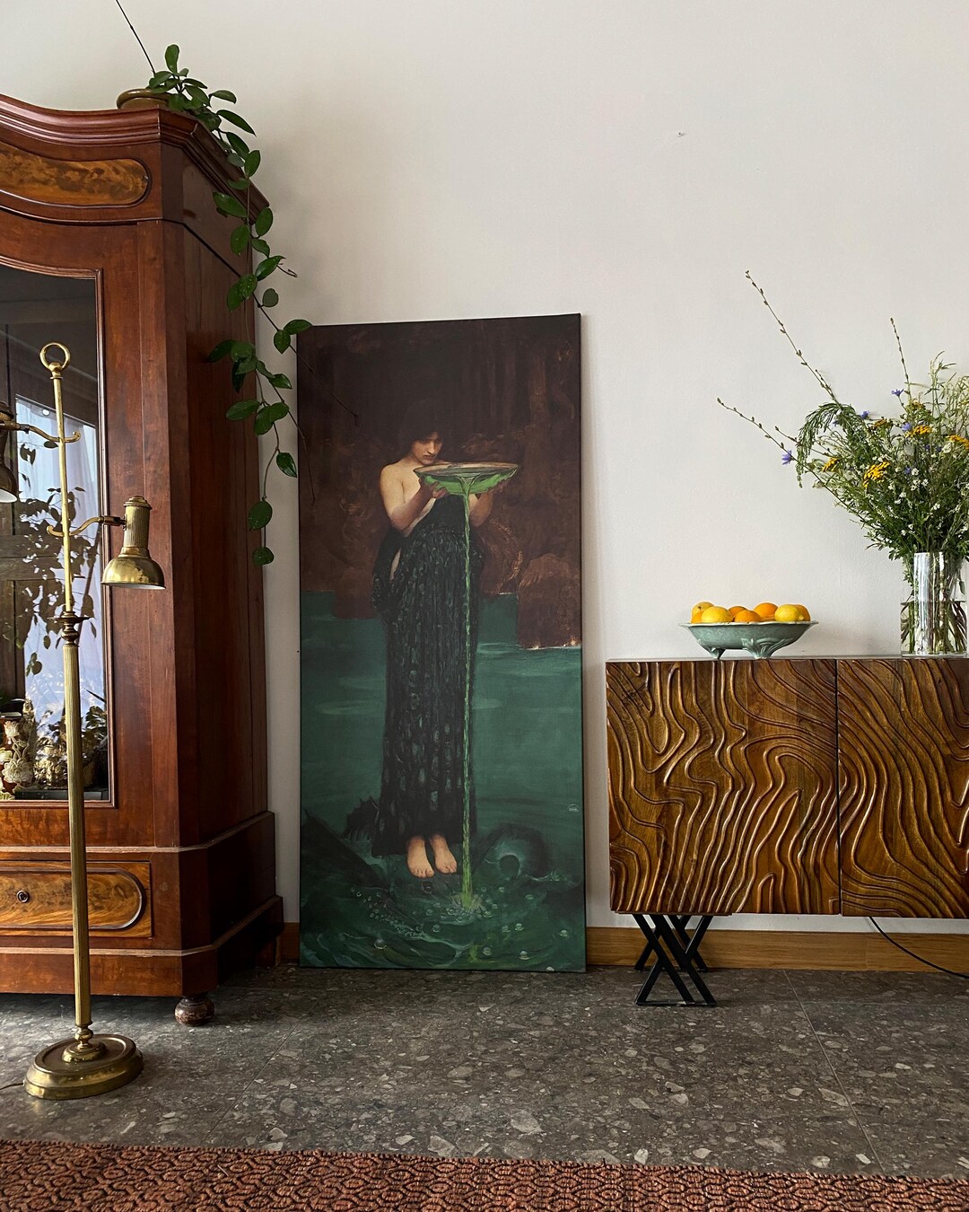 Circe the Goddess, Painting on Canvas, Gift, Original Wall Decoration ...