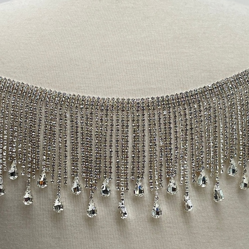 4 Fringe Crystal Rhinestone Fringe High Quality - Etsy