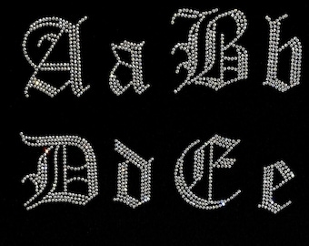 Old English Rhinestone Letters - Etsy UK