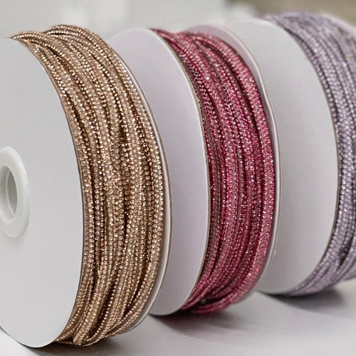 3MM Rhinestone String Crystal Tube Trim DIY Crystal Shoe - Etsy