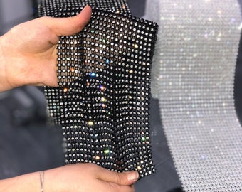 Rhinestone Fabric | Etsy