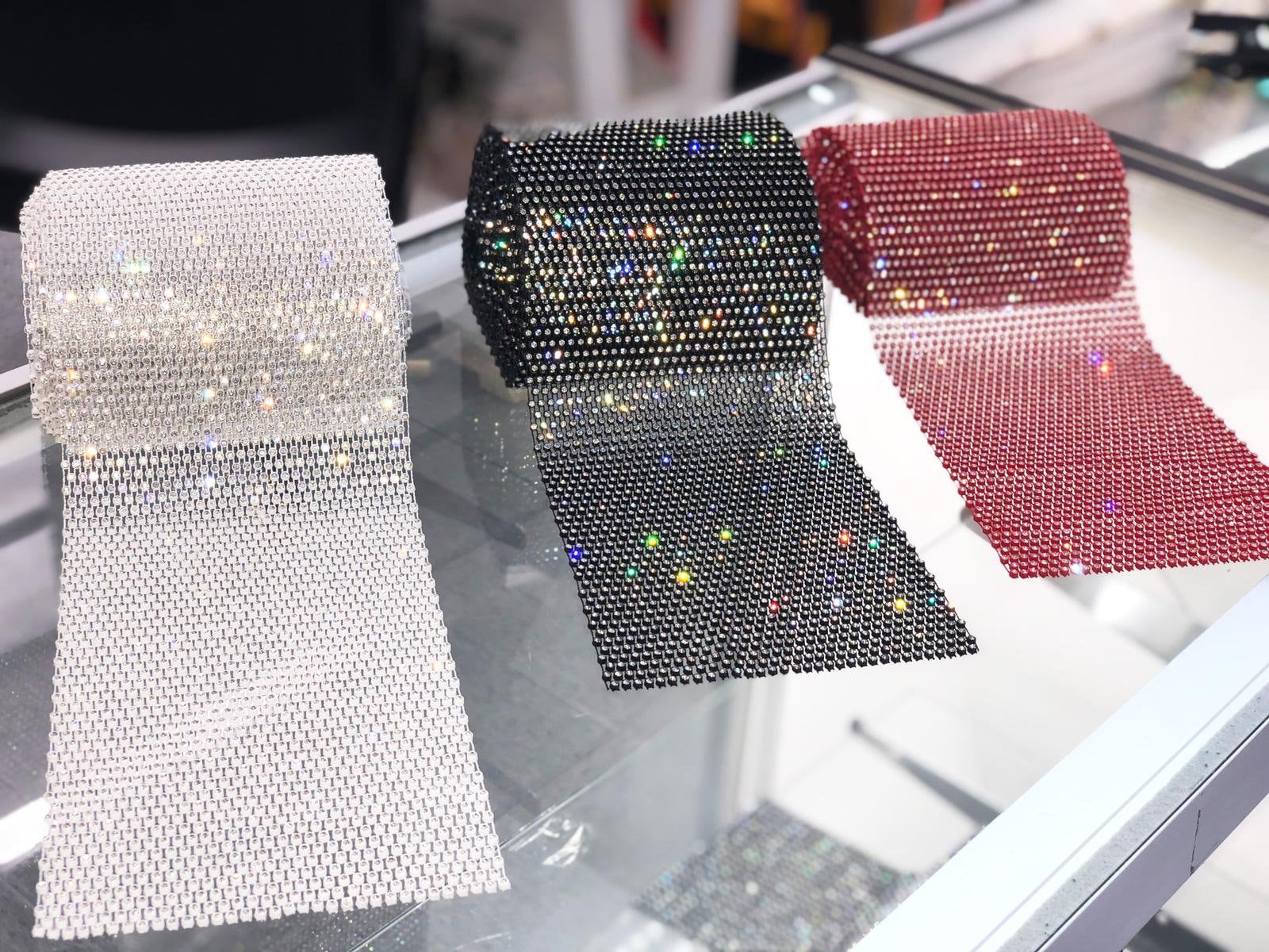 Stretchable Rhinestone Fabric I Crystal Mesh Fabric I Elastic - Etsy