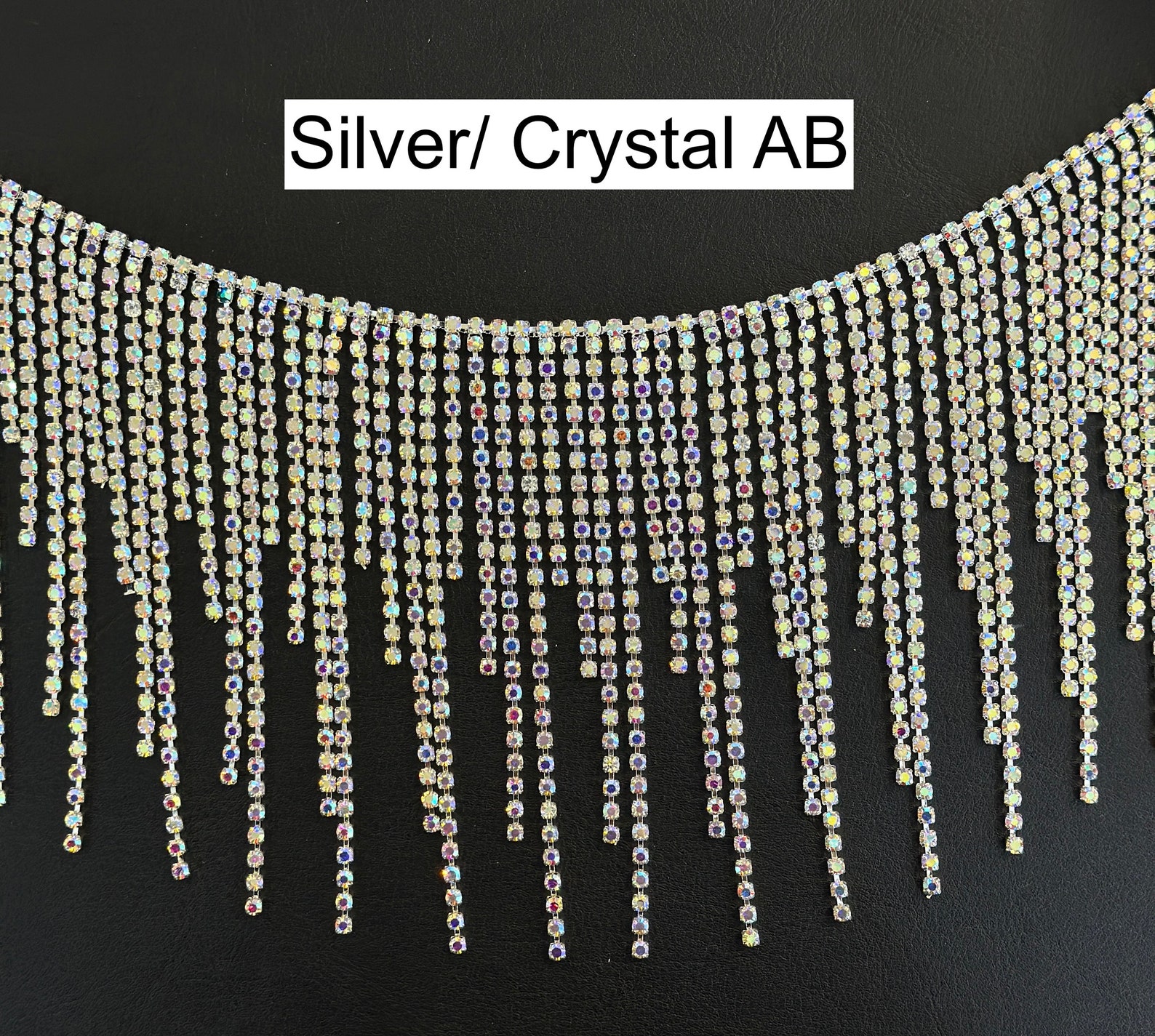 Rhinestone Fringe I High Quality Rhinestone Trim/ Rhinestone - Etsy