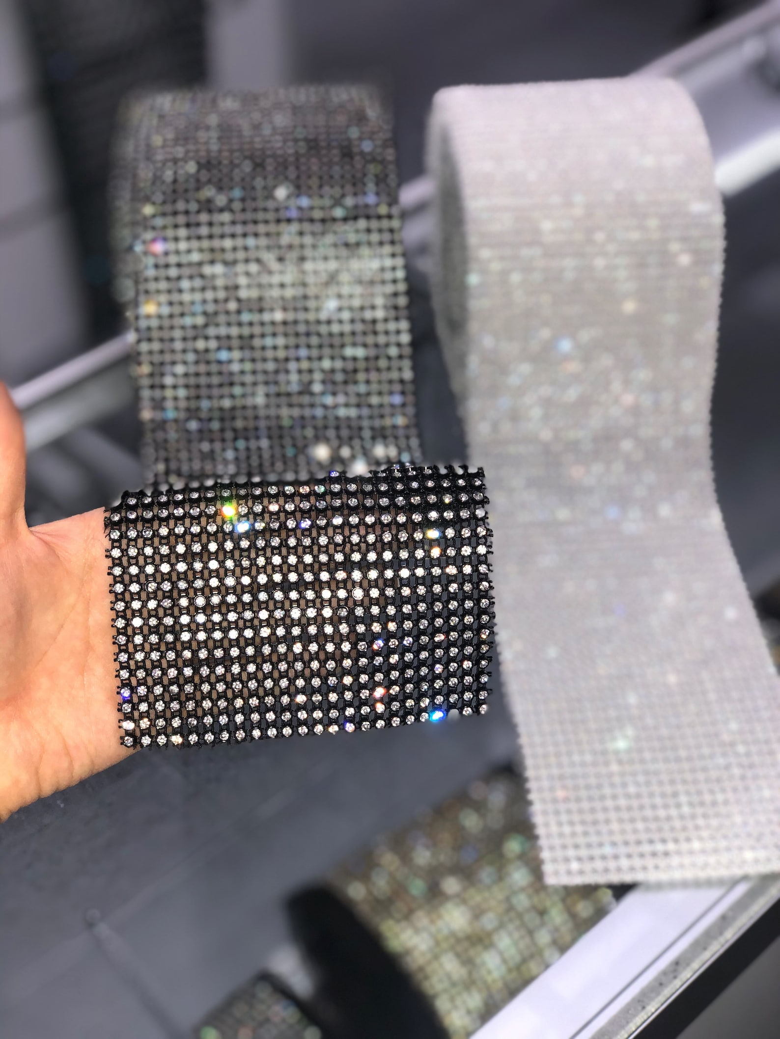 Stretchable Rhinestone Fabric I Crystal Mesh Fabric I Elastic - Etsy