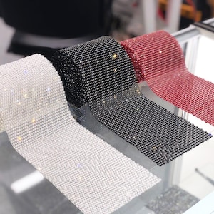 Stretchable Rhinestone Fabric I Crystal Mesh Fabric I Elastic Bling ...