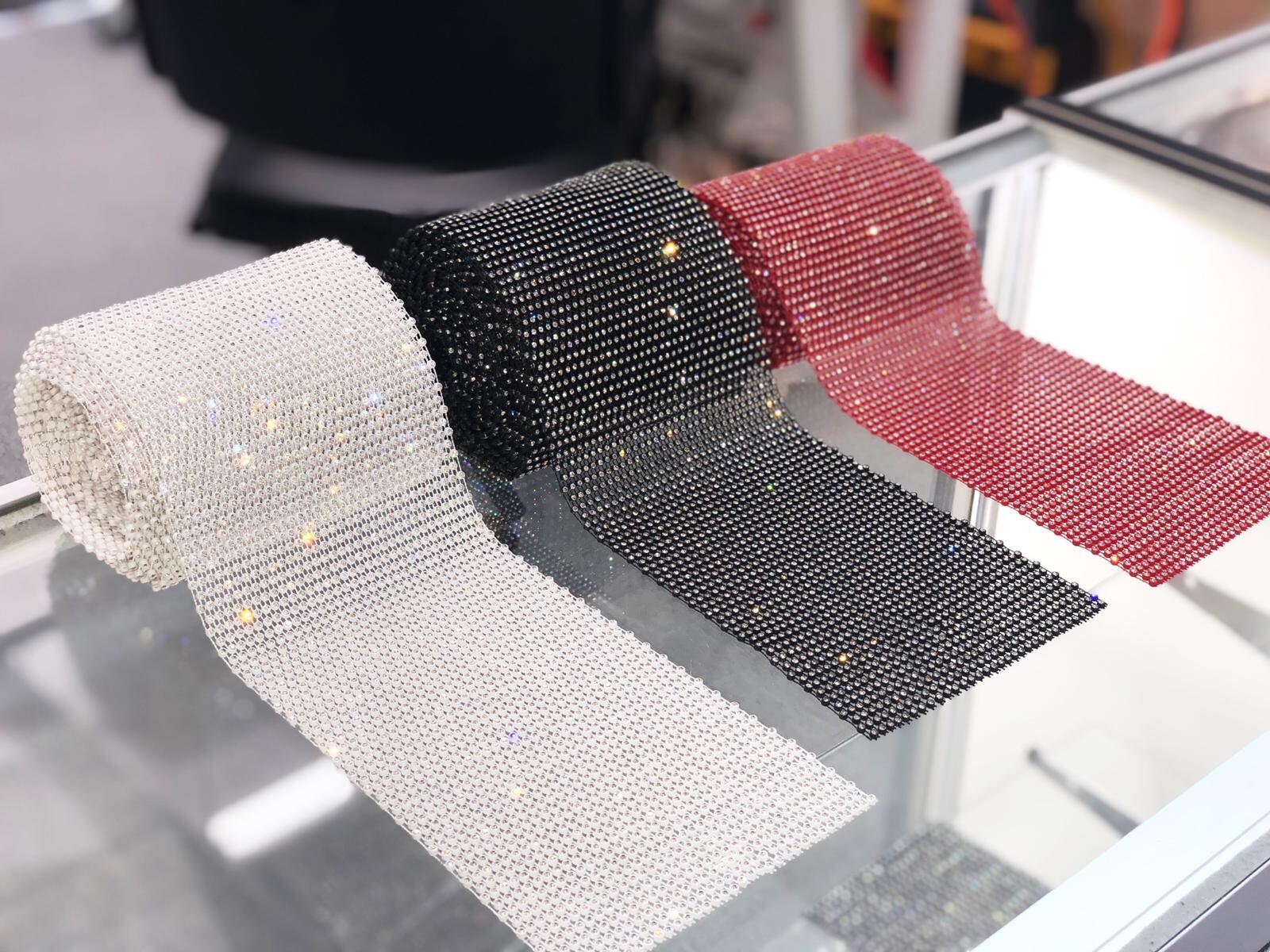 Stretchable Rhinestone Fabric I Crystal Mesh Fabric I Elastic - Etsy