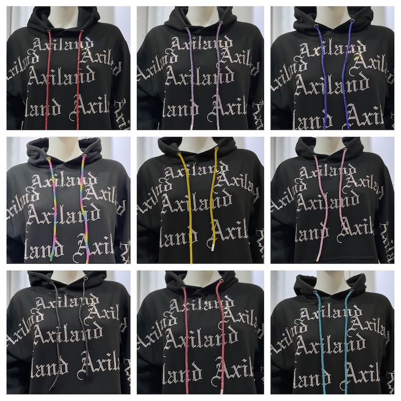 Crystal Hoodie Strings Rhinestone String / Hoodie Drawstring - Etsy