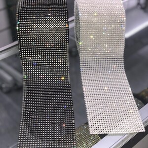 Stretchable Rhinestone Fabric I Crystal Mesh Fabric I Elastic Bling ...