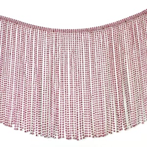 8 Inches Long Rhinestone Fringe I High Quality Rhinestone Trim/ Tassel ...