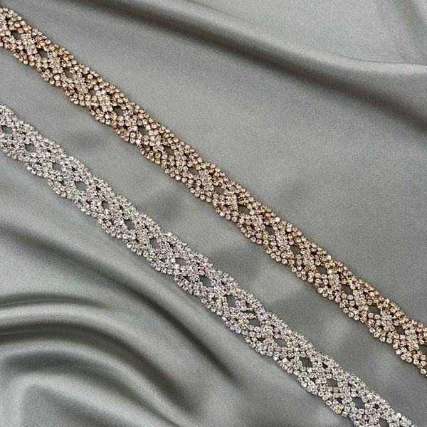 Rhinestone Trim by the Yard - Etsy