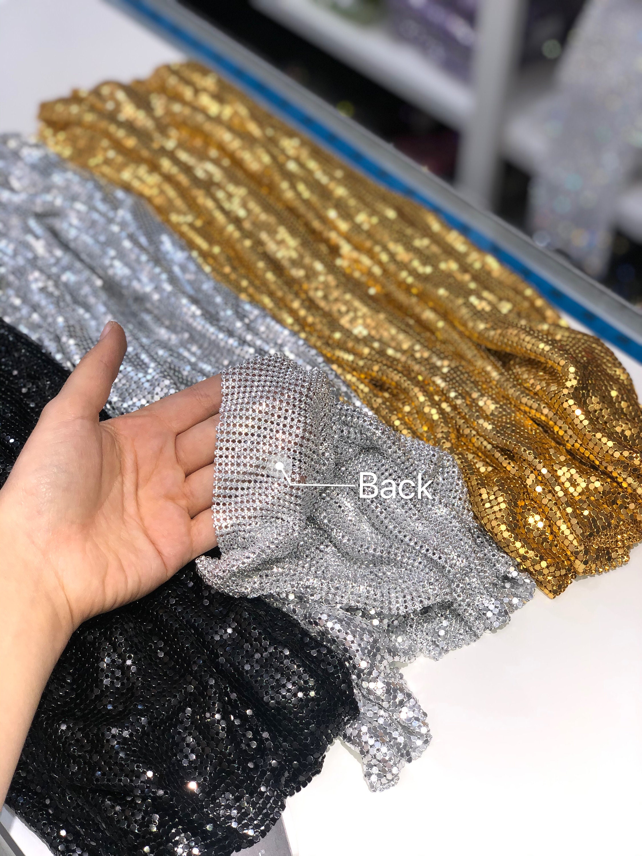 Metallic Chainmail Mesh Fabric / Mesh Metal Fabric /aluminum | Etsy
