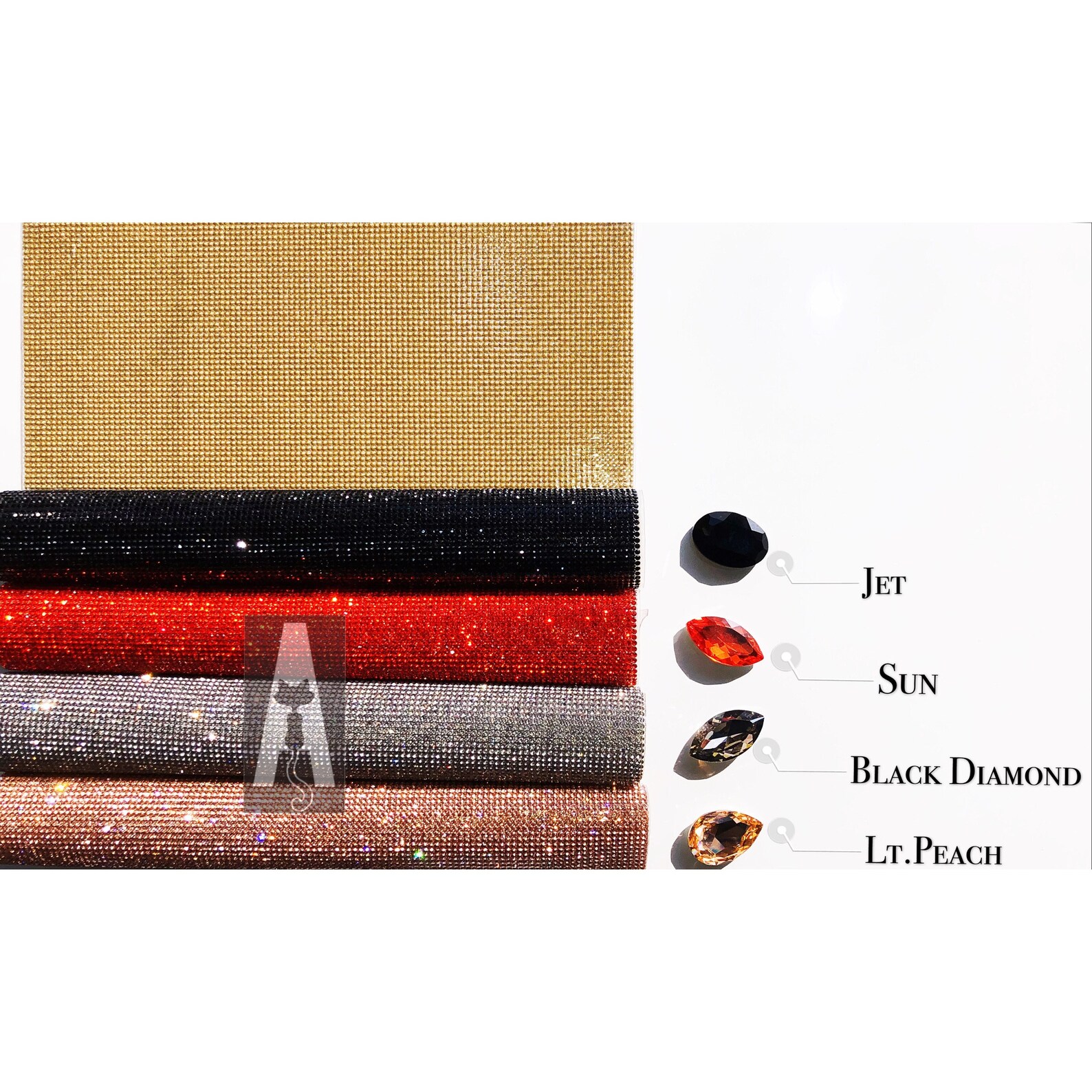 SS6 Hotfix Rhinestone Mesh / Glass Rhinestone Sheets Iron on Size SS6 ...