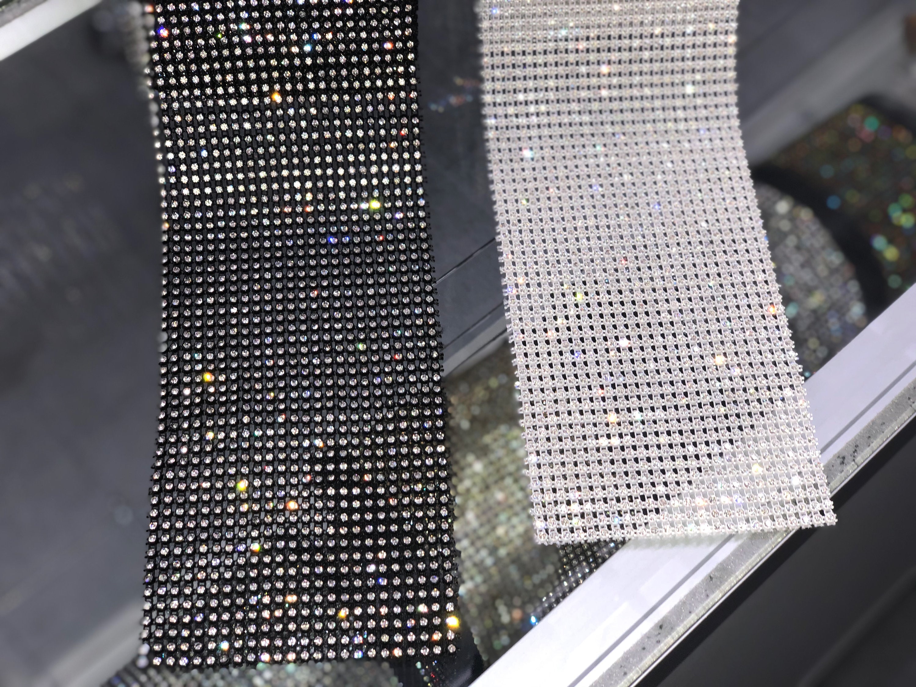 Stretchable Rhinestone Fabric I Crystal Mesh Fabric I Elastic - Etsy