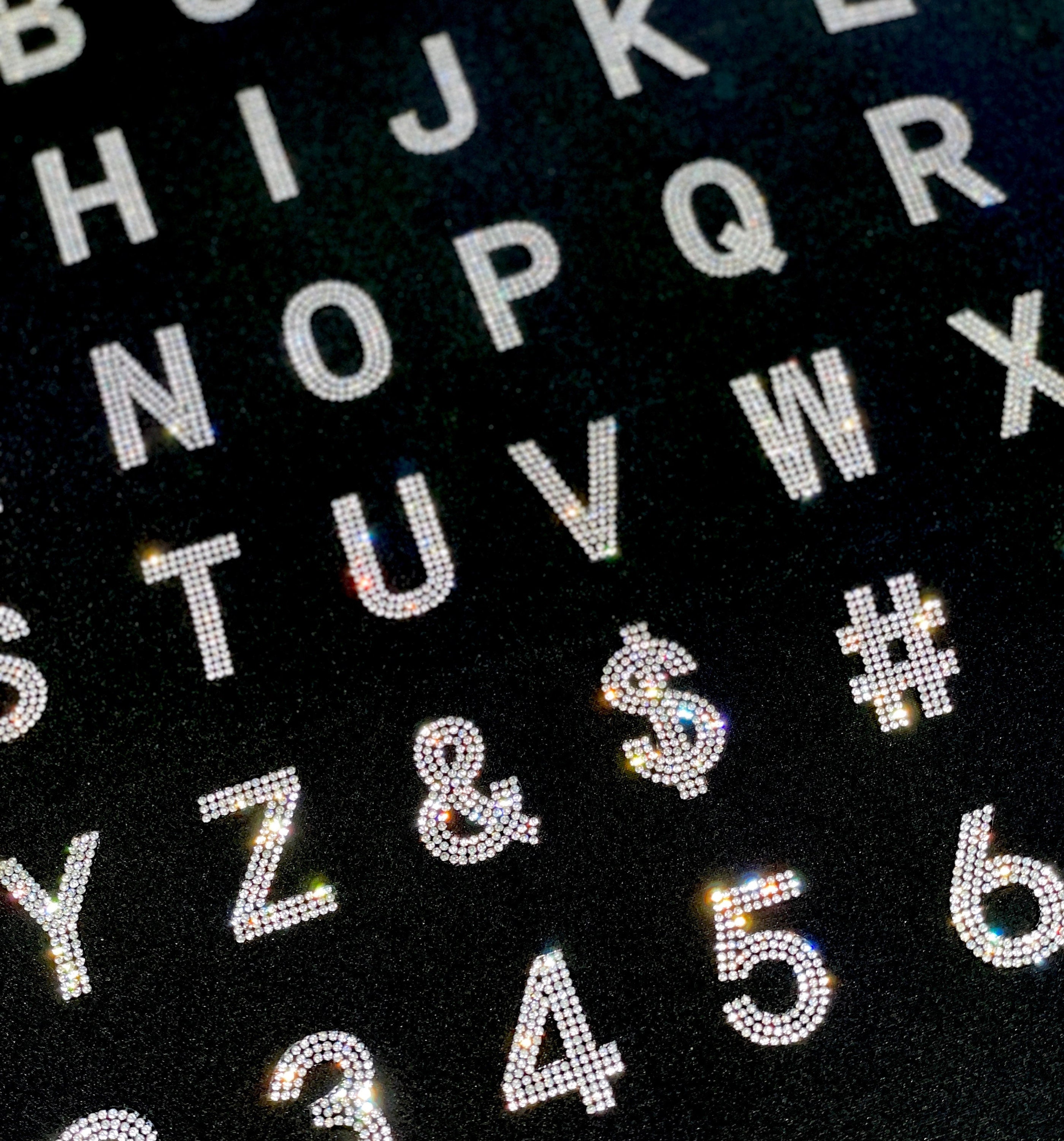 1 1/2 Exclusive Rhinestone Mesh Hot-fix Letters - Etsy