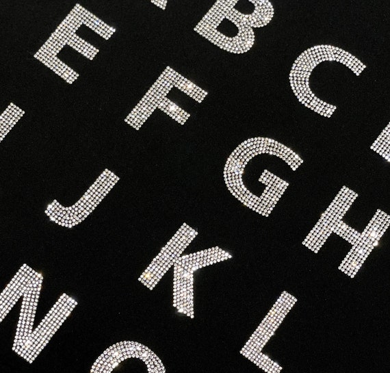 2 Exclusive Rhinestone Mesh Hot-fix Letters - Etsy