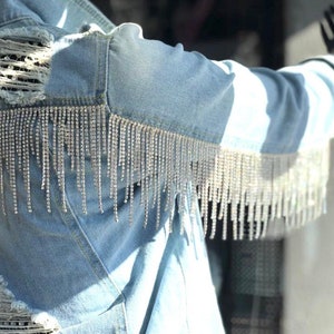 Rhinestone Fringe I High Quality Rhinestone Trim/ Rhinestone Chain ...