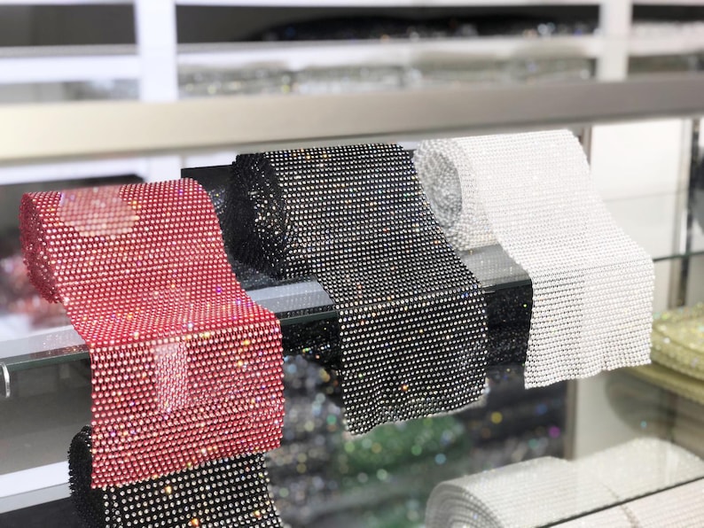Tissu strass extensible I Tissu en maille cristalline I Tissu - Etsy France