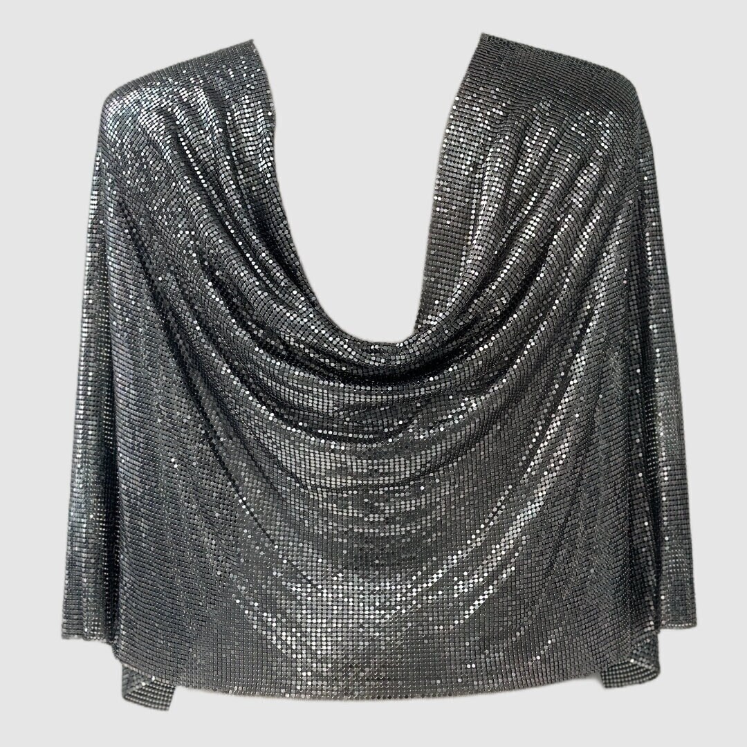 Black Nickel Aluminum Chainmail Fabric - 18inch X60 Inch(46x152cm ...