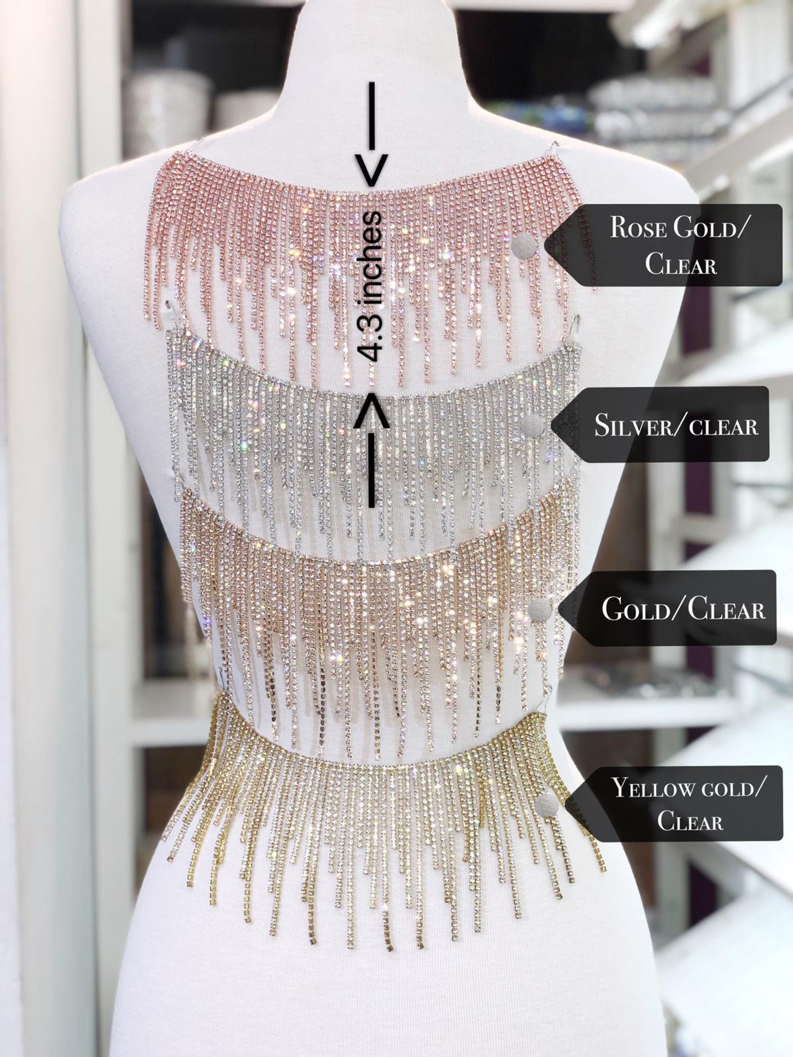 Rhinestone Fringe I High Quality Rhinestone Trim/ Rhinestone | Etsy