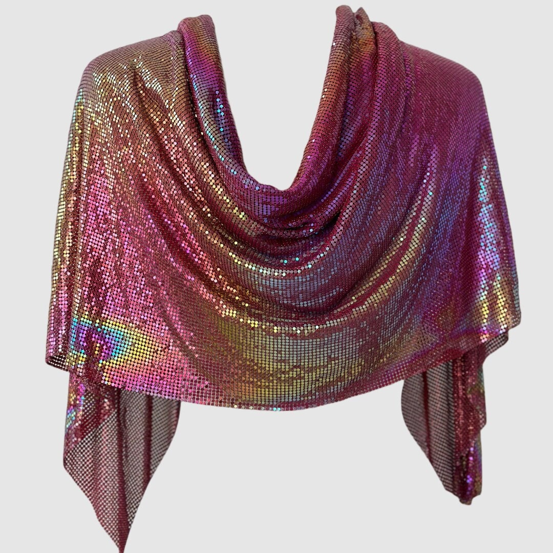 Red AB Aluminum Chainmail Fabric 18inch X60 Inch46x152cm Craft Supply ...