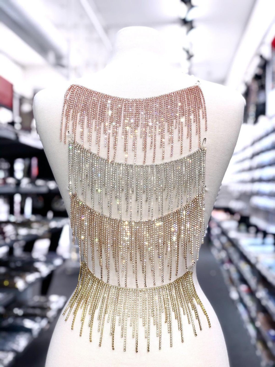 Rhinestone Fringe I High Quality Rhinestone Trim/ Rhinestone | Etsy