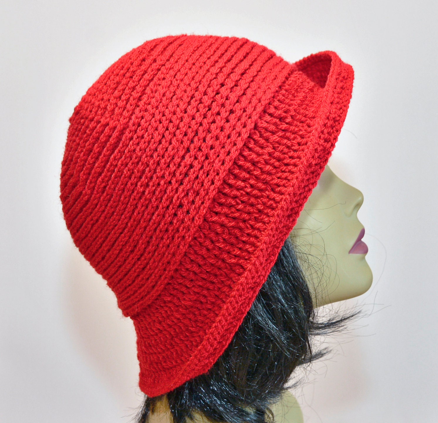 Häkelhut "Leila", eleganter Hut -rot - Etsy.de