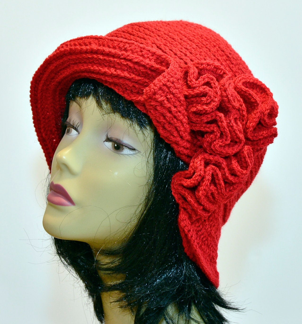 Häkelhut "Leila", eleganter Hut -rot - Etsy.de