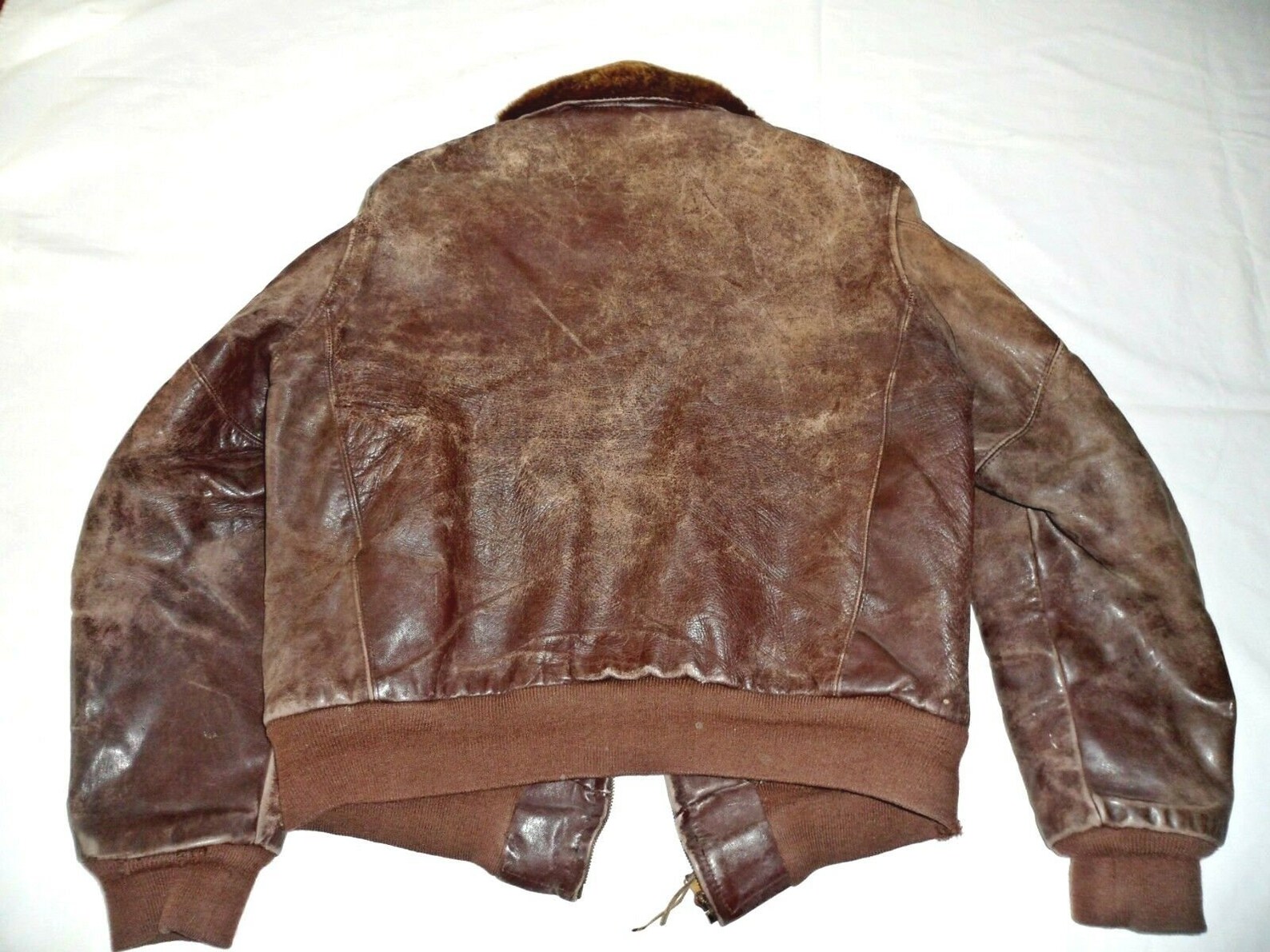 Vintage 1930s-40s G1 Leather Flight Bomber Jacket Size 38 Conmar Bell ...