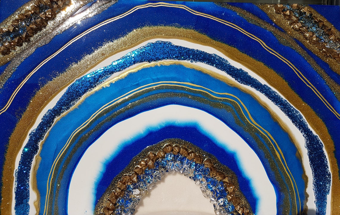 Blue Resin Geode - Etsy