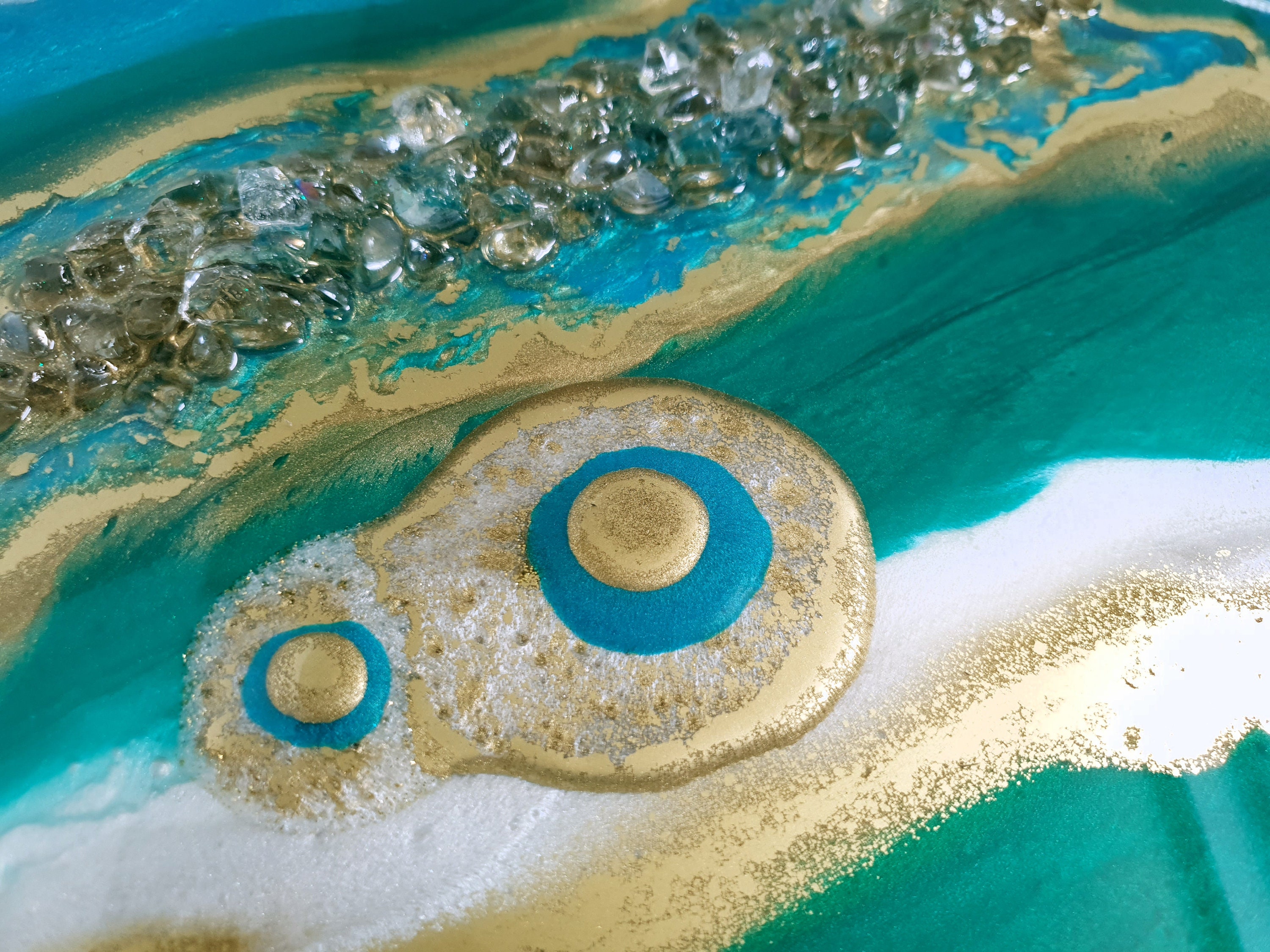 Custom Emerald - Turquise Geode - Etsy