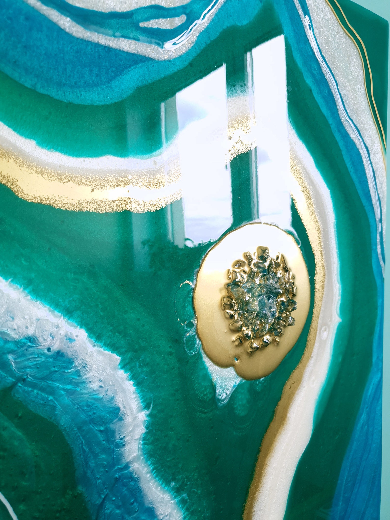 Custom Emerald - Turquise Geode - Etsy