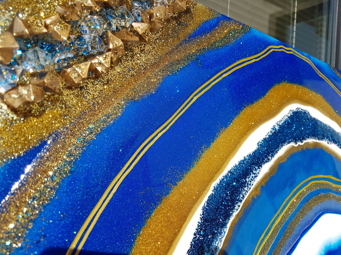 Blue Resin Geode - Etsy