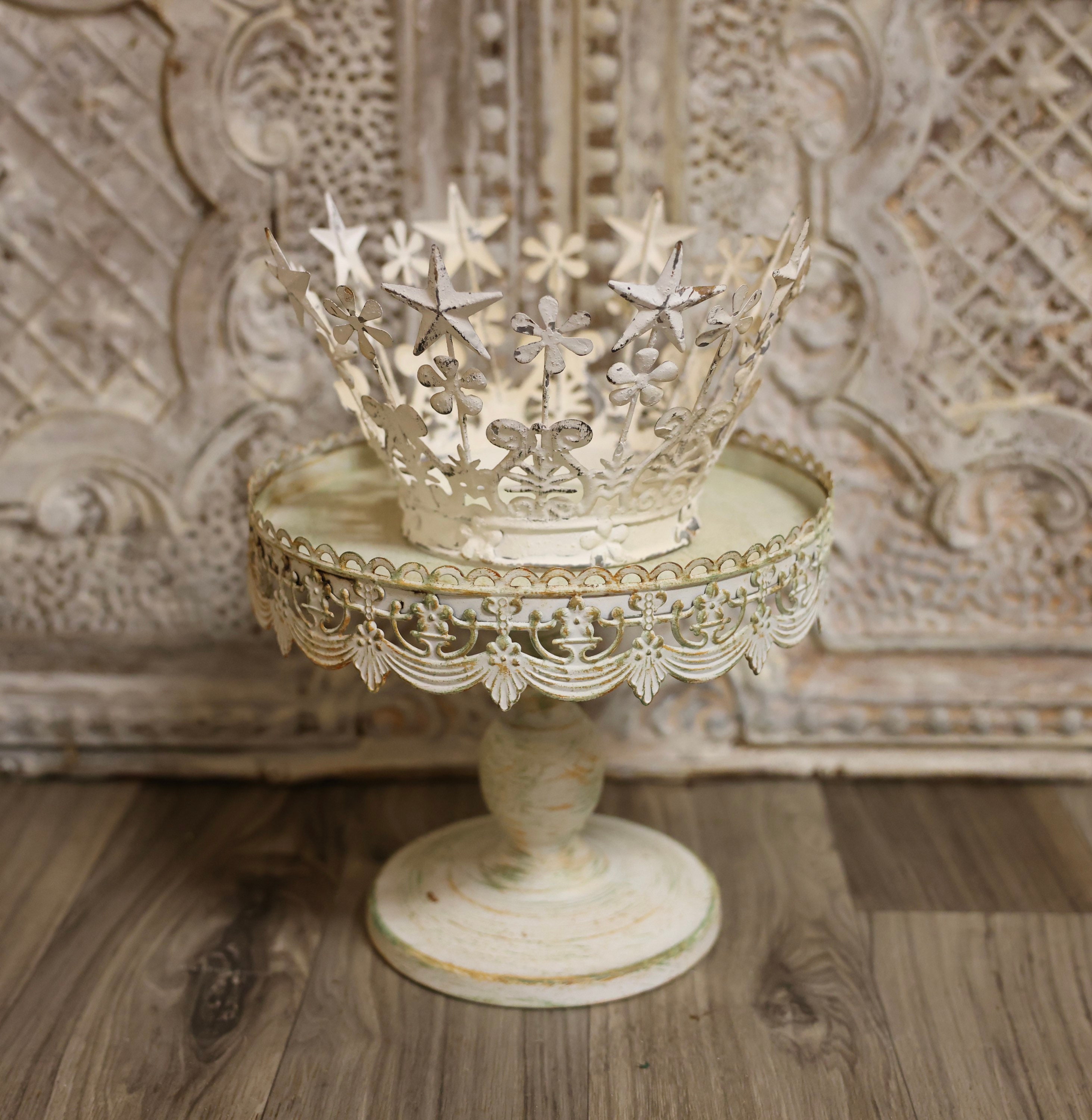 Antiqued Goddess Crown Star Crown Santos French White - Etsy