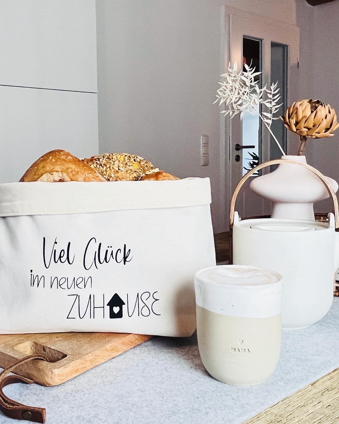 Bread Basket Good Luck in Your New Home Housewarming - Etsy