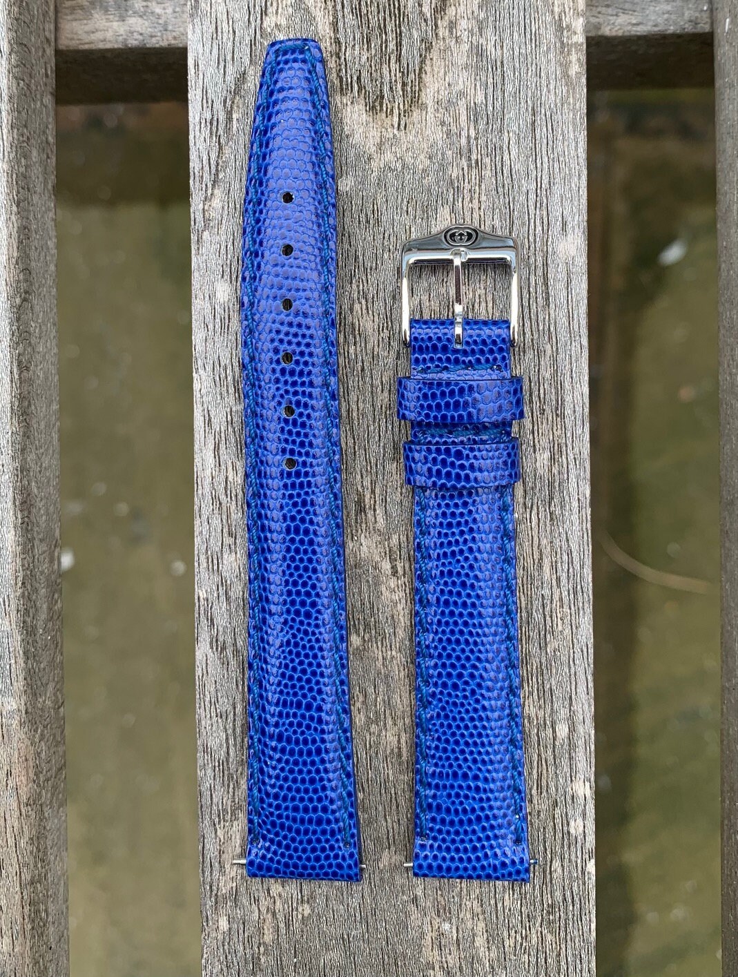 Gucci Blue Leather Watch Strap Band 14mm R CC - Etsy