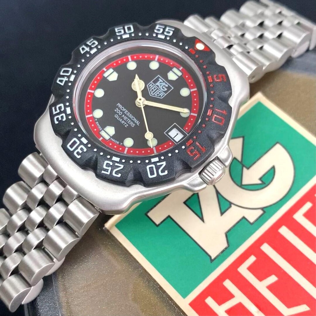 1988 Vintage TAG Heuer F1 Formula 1 Midsize Quartz Watch 35mm 374.513 ...