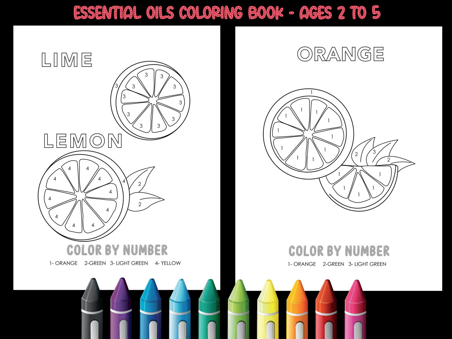 Kids Coloring Book about Essential Oils: Early Learning Ages | Etsy