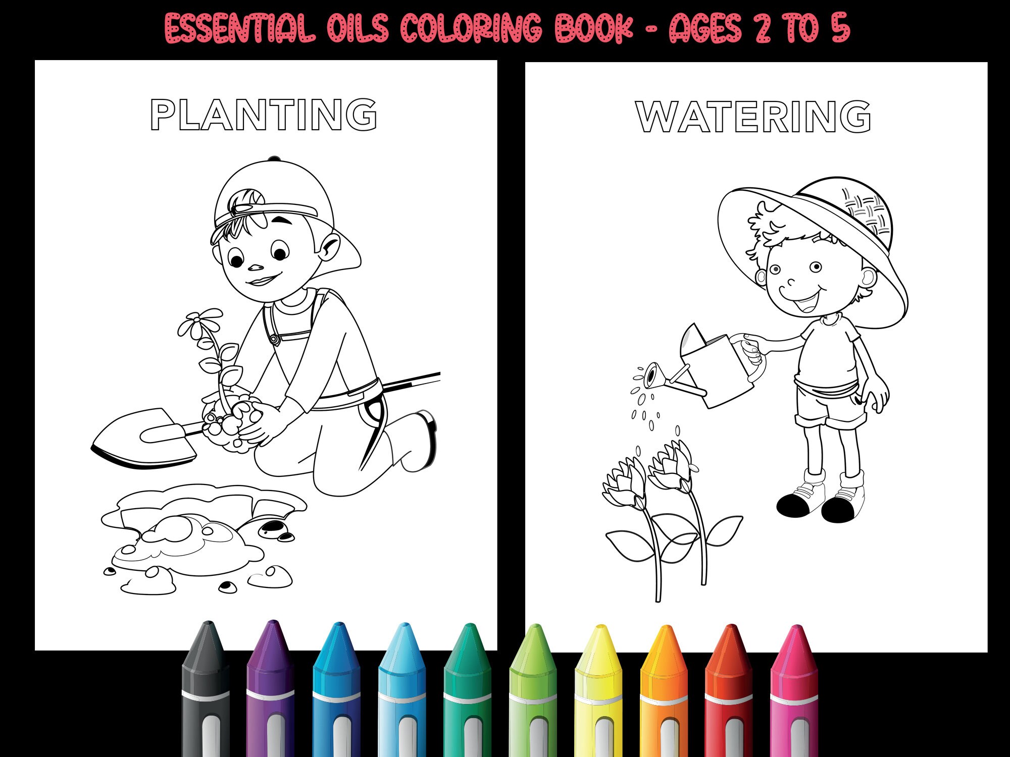 Kids Coloring Book about Essential Oils: Early Learning Ages | Etsy