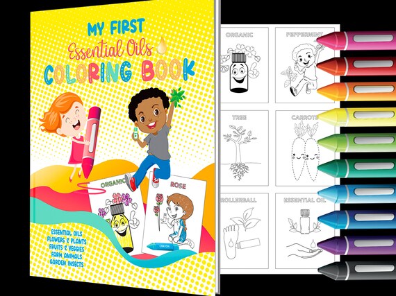 Kids Coloring Book about Essential Oils: Early Learning Ages | Etsy