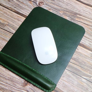Leather Mouse Pad Hand Cut From Leather-leather Circle Mouse - Etsy