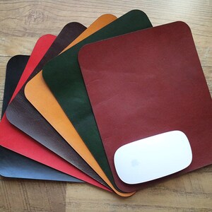 Leather Mouse Pad Hand Cut From Leather-leather Circle Mouse - Etsy