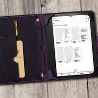 Personalized Leather Case for Kindle Scribe 10.2", Built-in Stand ...