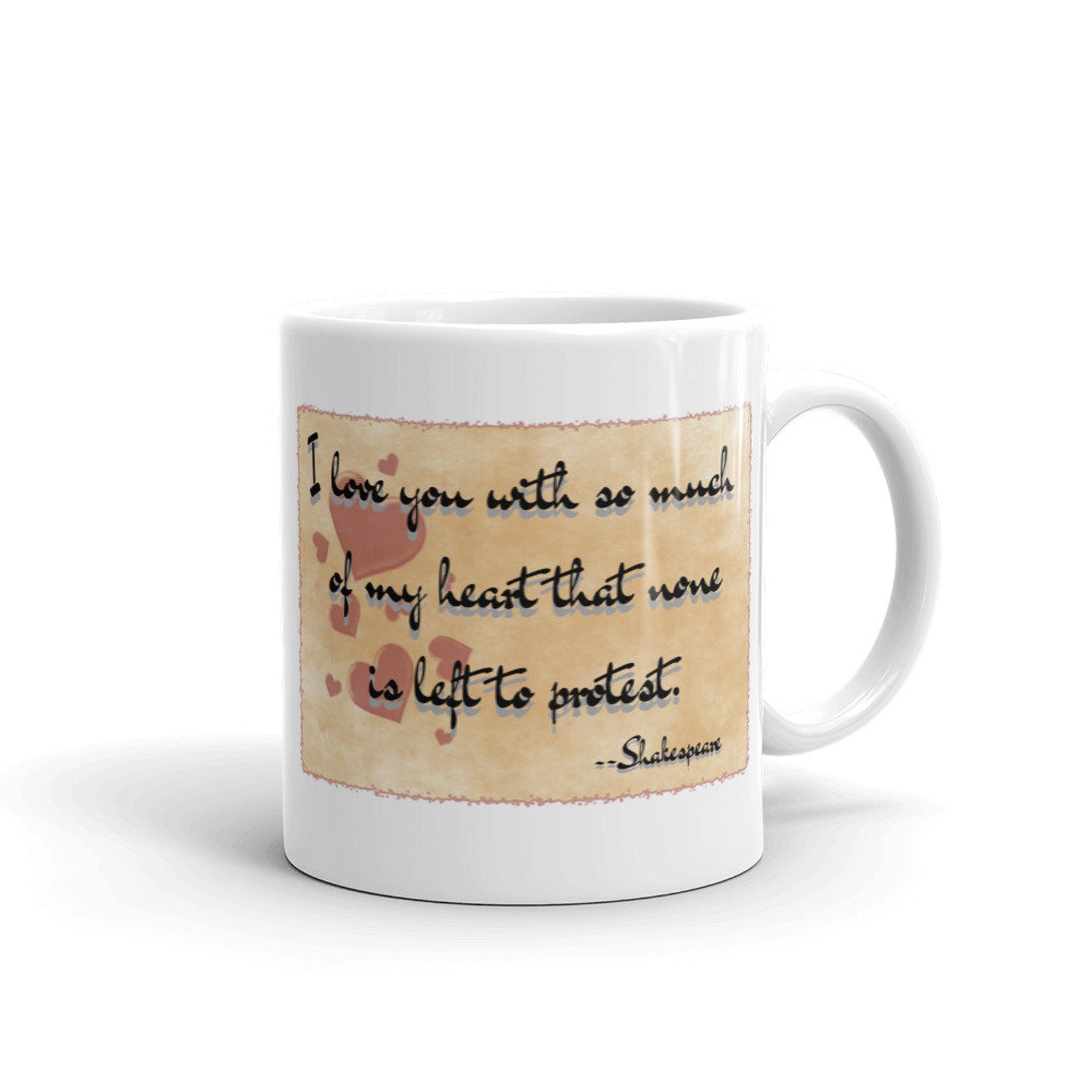Valentines Day Mug Shakespeare Heart Mugs With Sayings Romantic Gifts ...