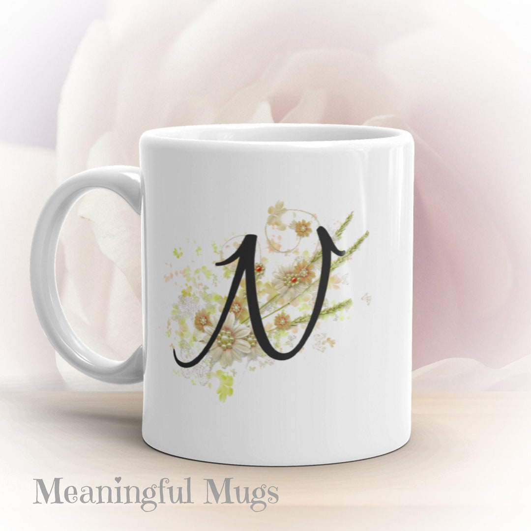 N Monogram Mug Coffee Mug Personalized Mug Custom Mug - Etsy