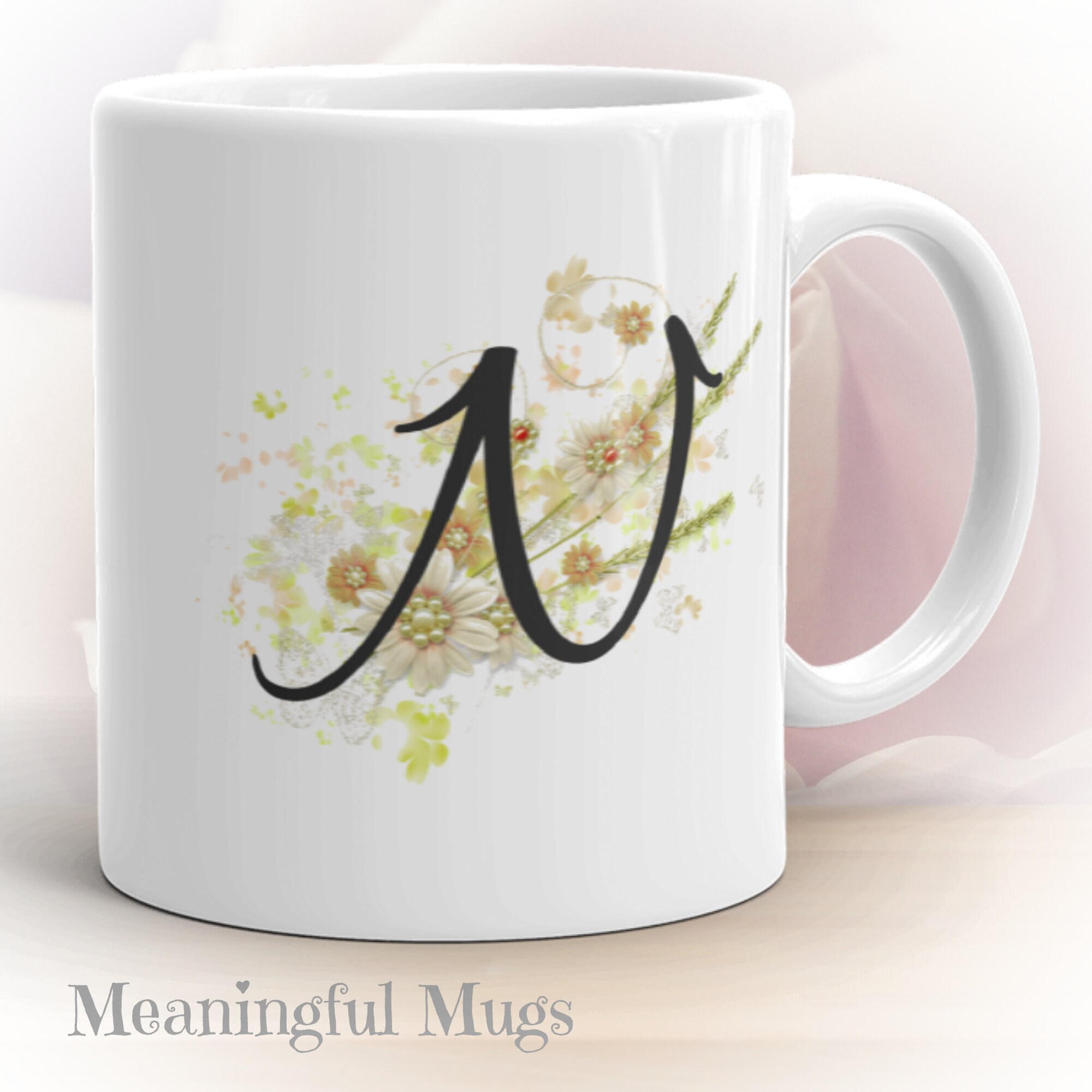 N Monogram Mug Coffee Mug Personalized Mug Custom Mug - Etsy