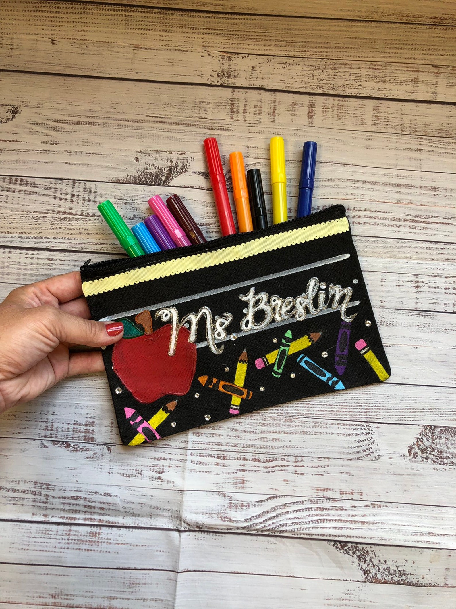 Pencil Pouch Personalized Pencil Pouch Teacher Appreciation | Etsy
