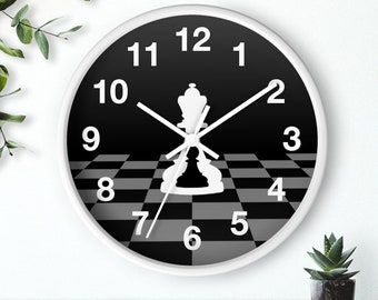 Chess Wall Clock - Etsy
