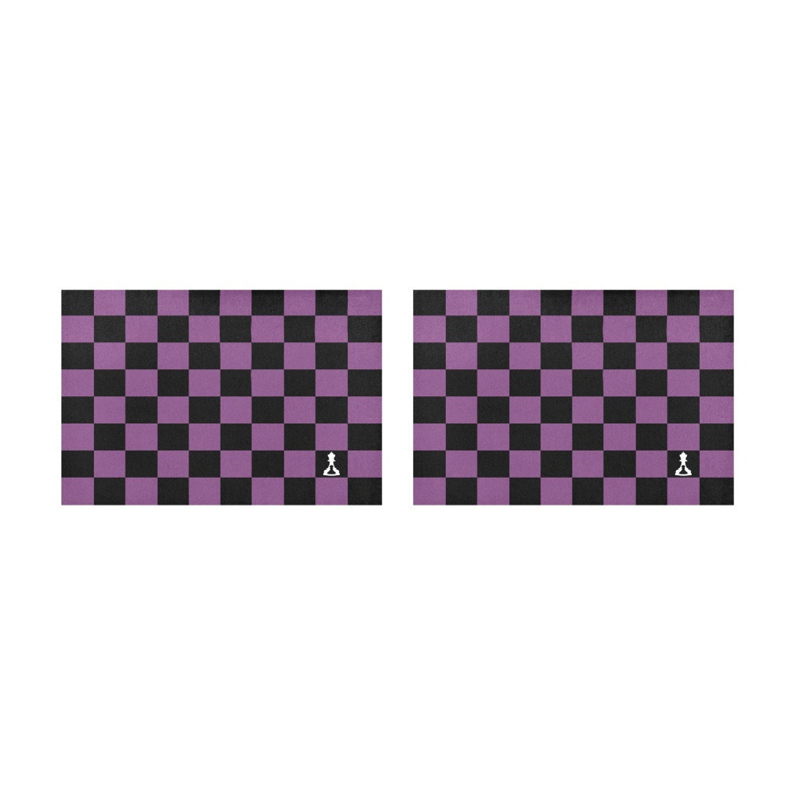 Place Mat Set Black and Purple Checker (buenos New Chess) - Etsy Canada